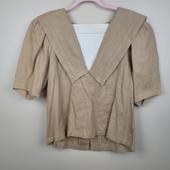 Joanie Char | Tops | Vintage Joanie Char 0 Linen Cottagecore Top Size 6 ...